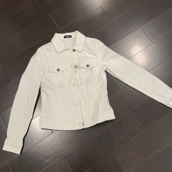Theory | Jackets & Coats | Theory White Jean Jacket | Poshmark